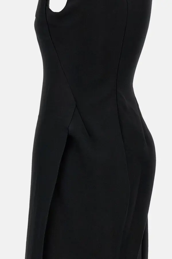 Jacquemus Tablier Linen Blend Dress - Nero