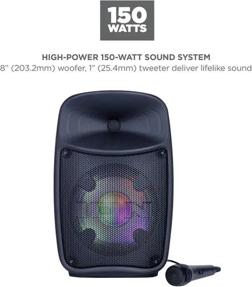 ION AUDIO Pro Glow Express Portable Bluetooth Speaker