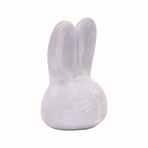 GALLERIE II Smiling Easter Bunny Head Cement Decorative Figurine 6.1