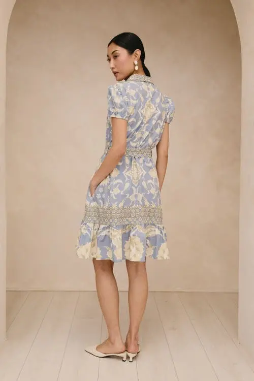 RAISHMA Etta Printed Cotton Poplin Midi Dress