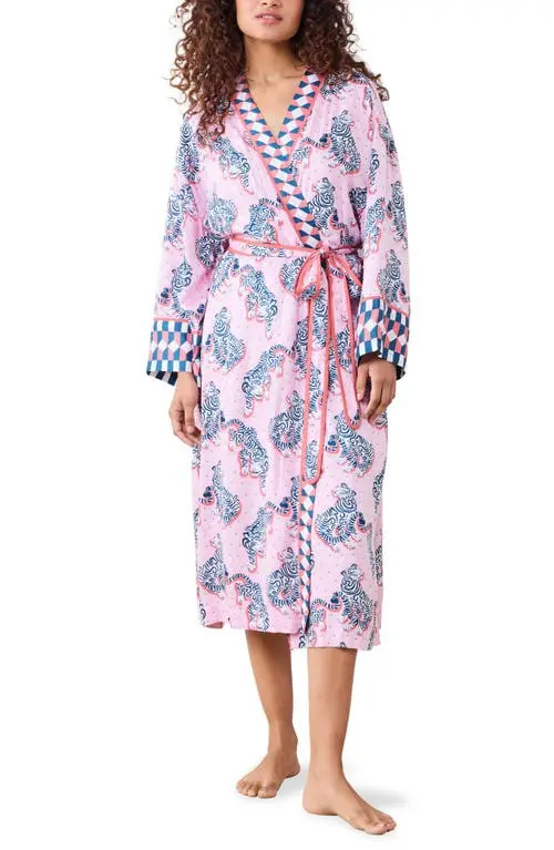 PRINTFRESH Satin Robe - Blush/bashful