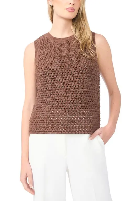 Halogen Open Stitch Sweater Tank - Carafe