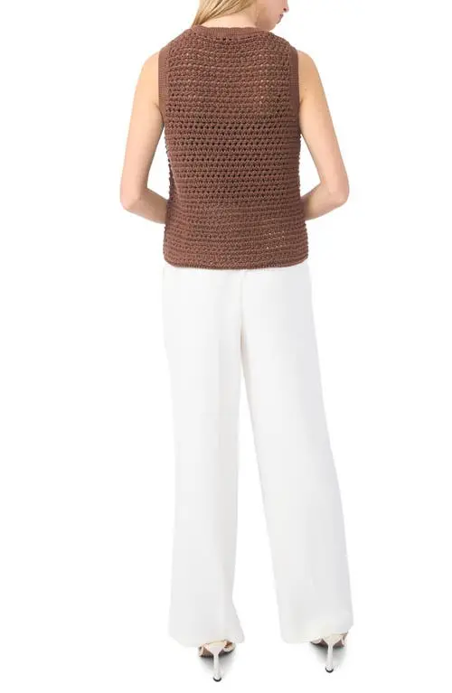 Halogen Open Stitch Sweater Tank