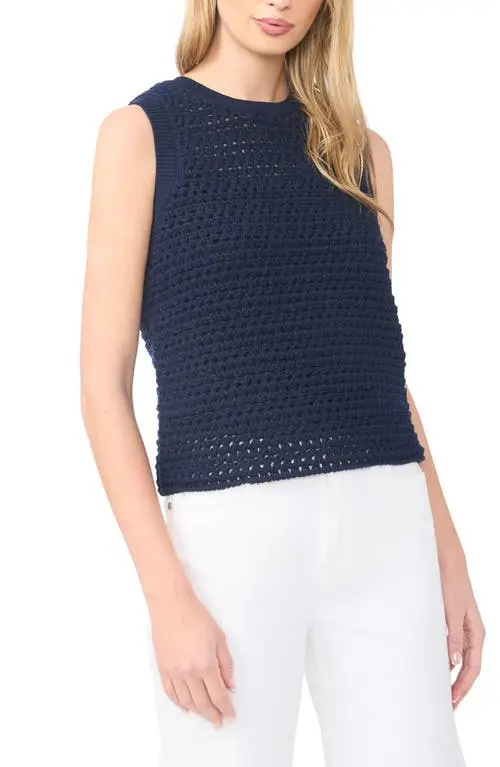 Halogen Open Stitch Sweater Tank - Classic Navy