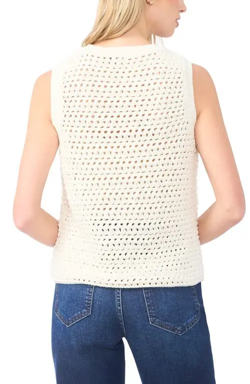 Halogen Open Stitch Sweater Tank - Eggnog