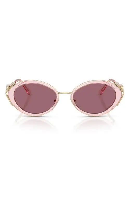 Michael Kors Key West 53mm Oval Sunglasses - Bouquet Pink/plum Blue