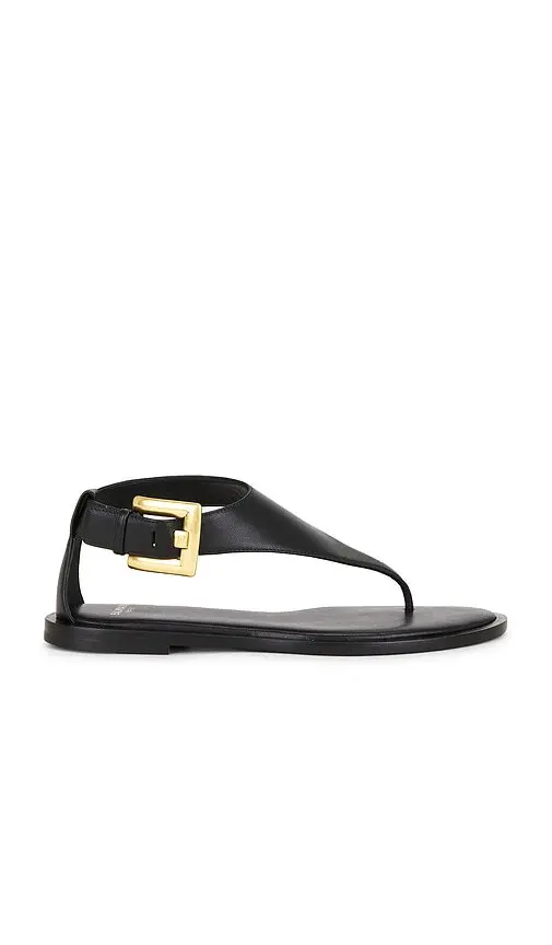 Balmain Anthem Thong Sandal - Black