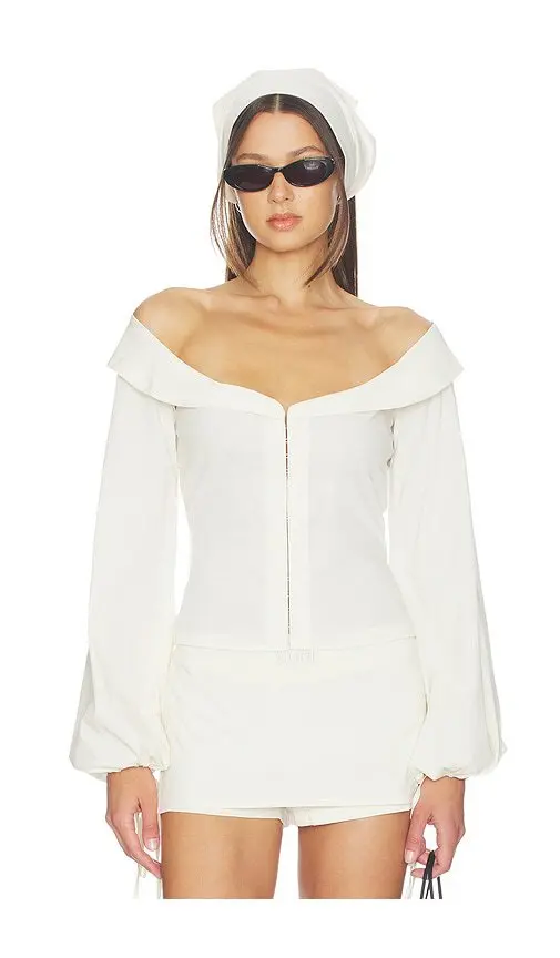 BUCI Budva Blouse Off The Shoulder, Drawstring Cuffs