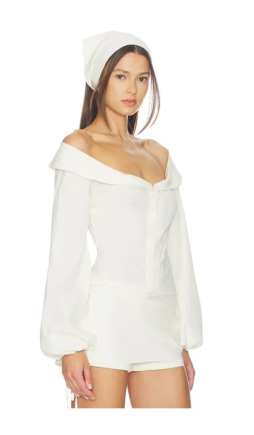 BUCI Budva Blouse Off The Shoulder, Drawstring Cuffs