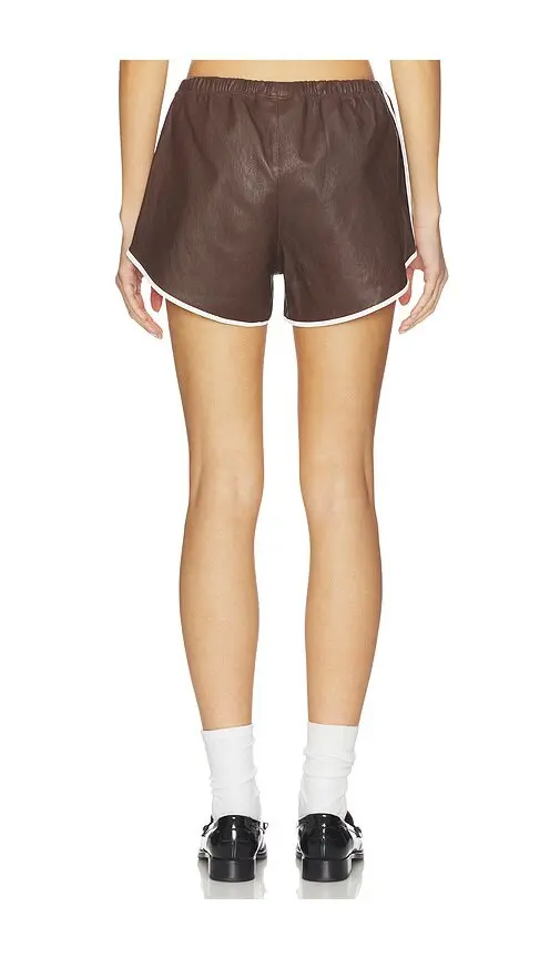 Sprwmn Dolphin Leather Shorts - Chocolate