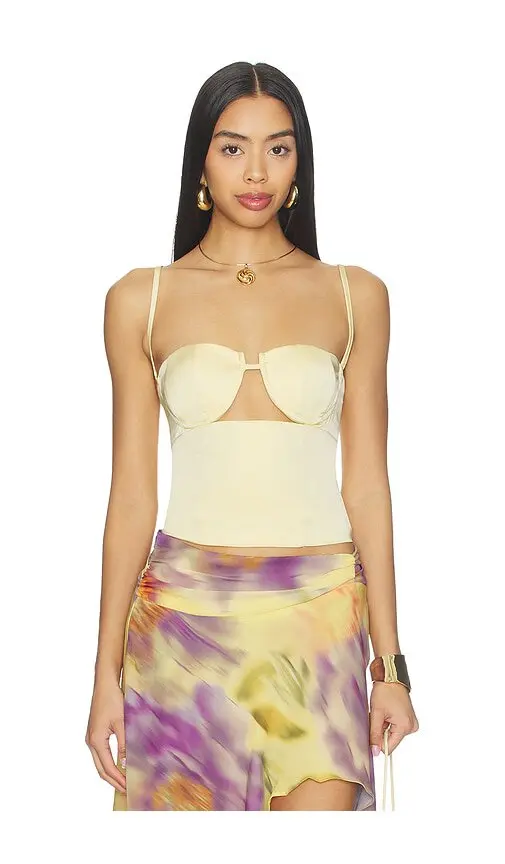 RUNAWAY THE LABEL Cherish Tulip Cup Bustier - Lemon