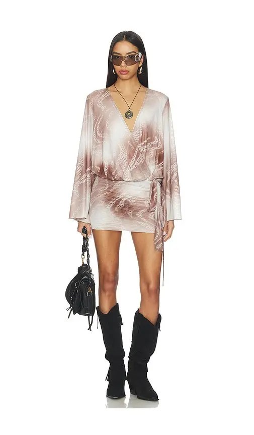 Superdown Maree Drape Mini Dress