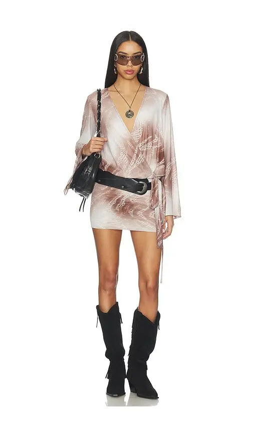 Superdown Maree Drape Mini Dress