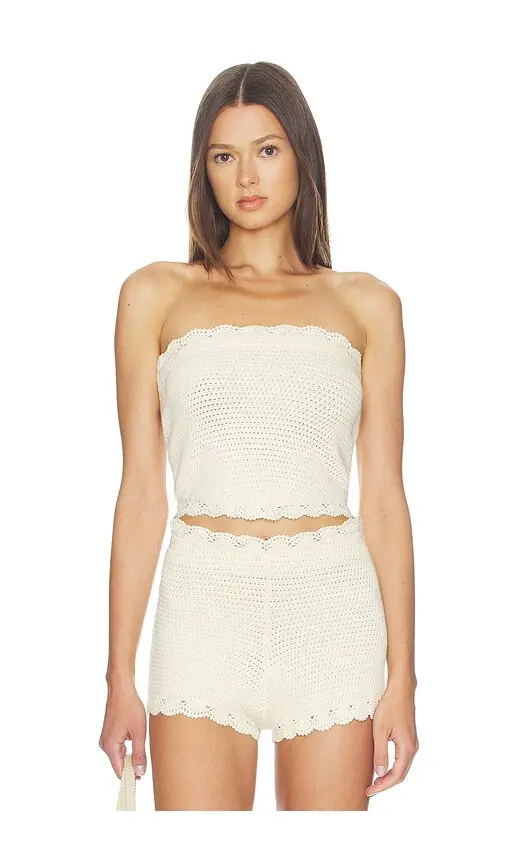 Posse Dylan Strapless Top - Ivory
