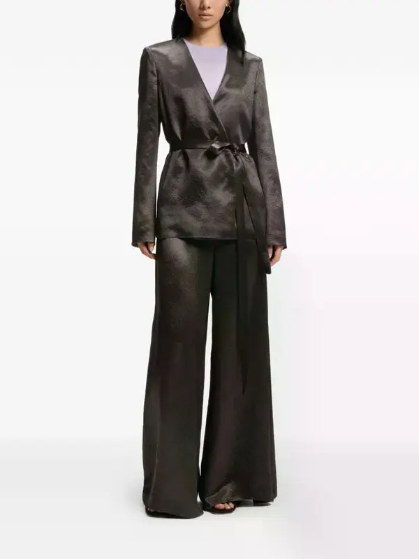 BOSS Relaxed-fit Trousers In Lustrous Twill