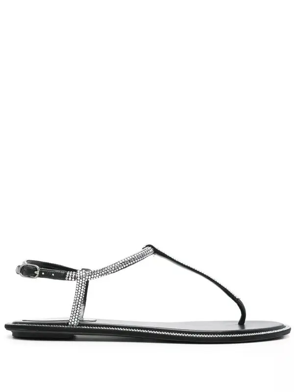 Rene Caovilla Diana Rhinestone Embellished Flat Sandals