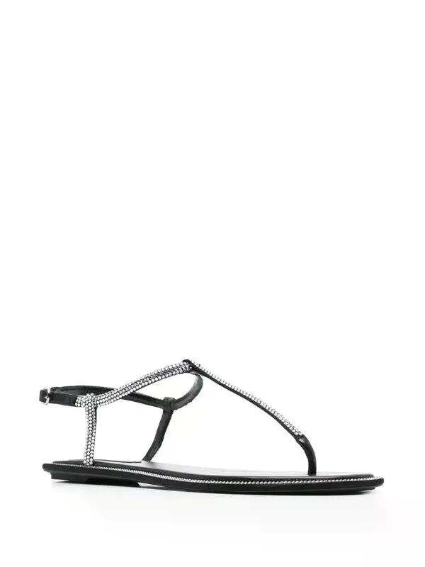 Rene Caovilla Diana Rhinestone Embellished Flat Sandals