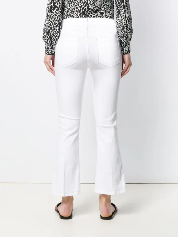 FRAME Le Crop Mini Boot Trousers - White