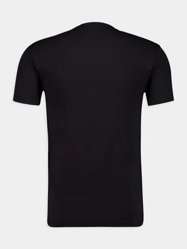 TOM FORD Cotton V-neck T-shirt - Black