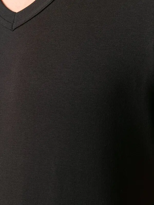 TOM FORD Cotton V-neck T-shirt - Black