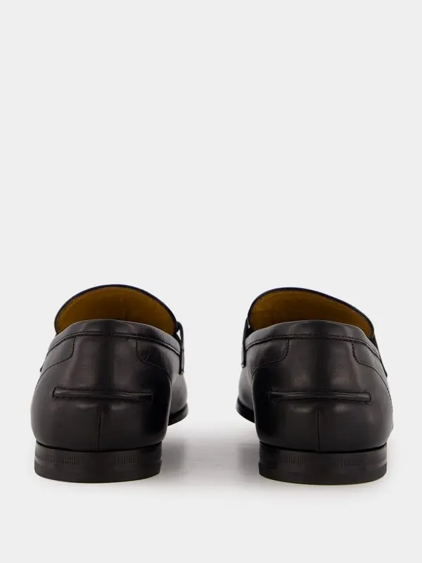 Gucci Jordaan Leather Loafers - Black