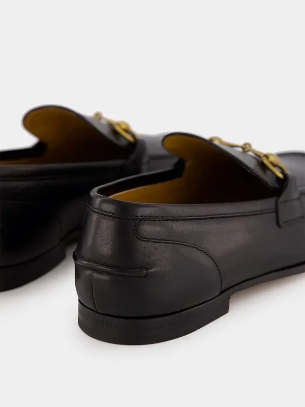 Gucci Jordaan Leather Loafers - Black