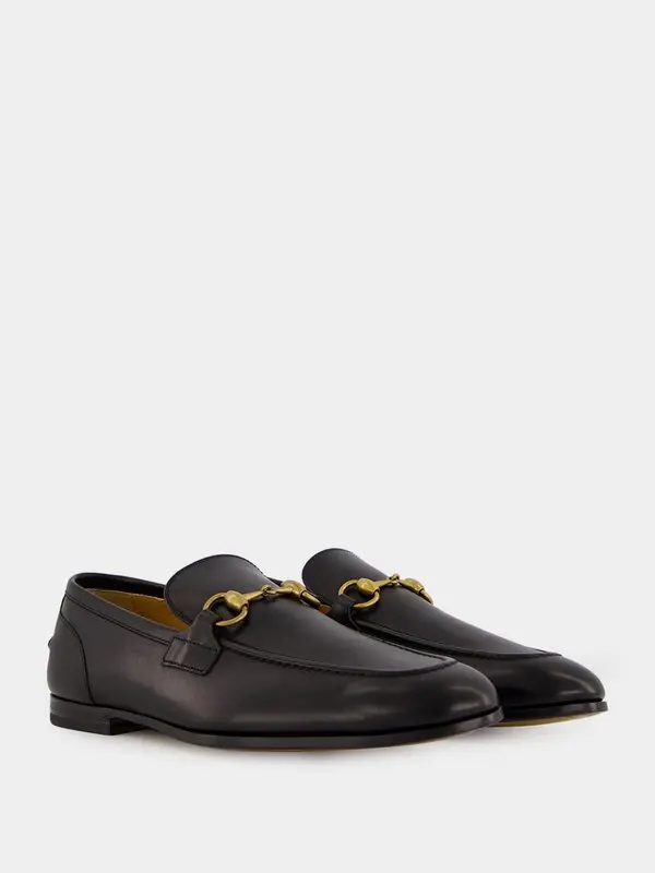 Gucci Jordaan Leather Loafers - Black