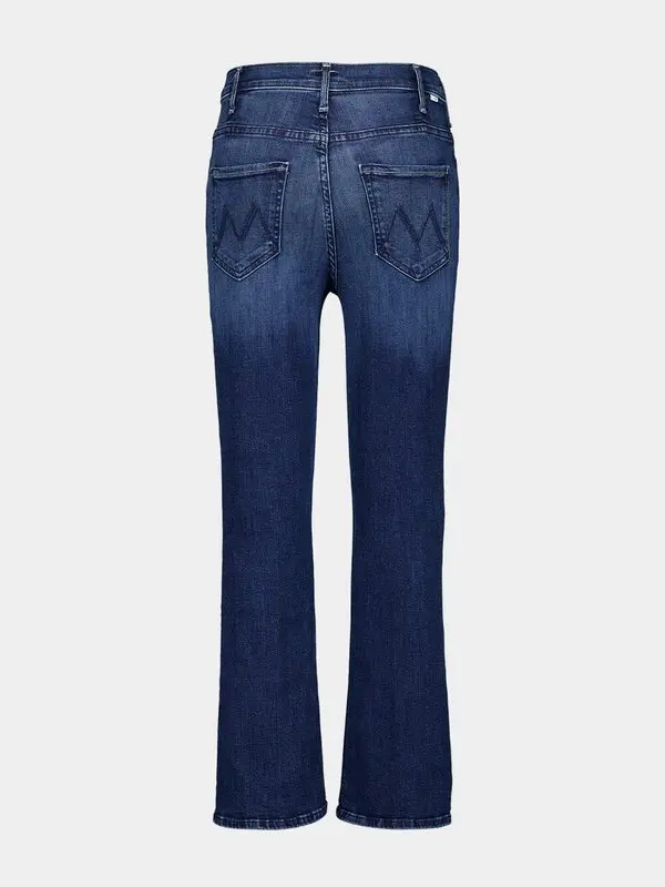 MOTHER The Hustler Ankle Flare Jeans - Blue