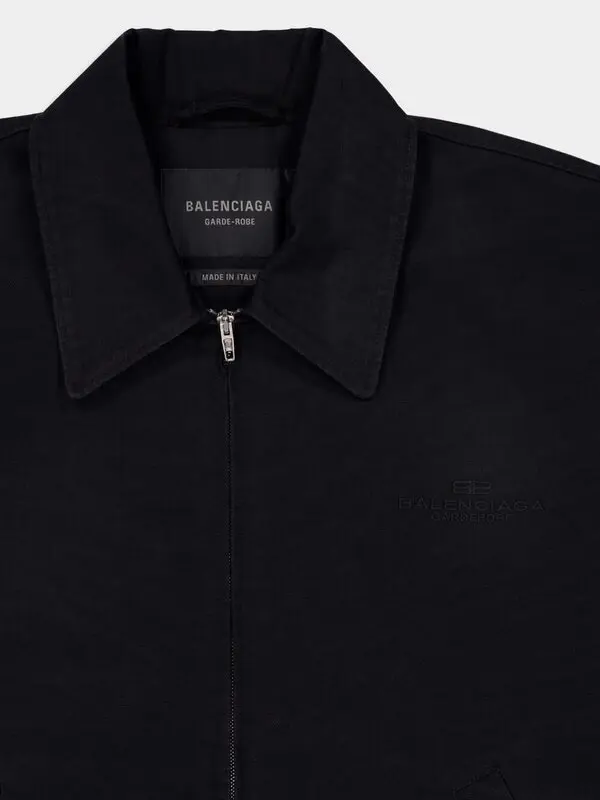 Balenciaga Zip-up Heavy Cotton Jacket