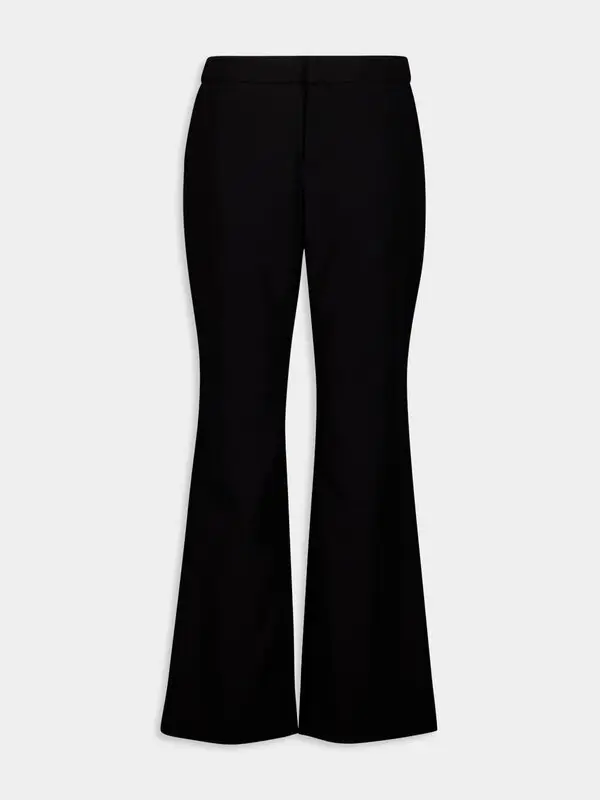 Balmain Crepe Flared Pants - Black