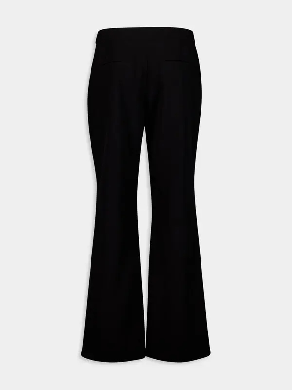 Balmain Crepe Flared Pants - Black