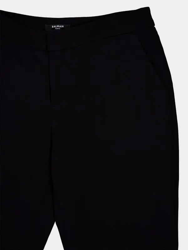 Balmain Crepe Flared Pants - Black