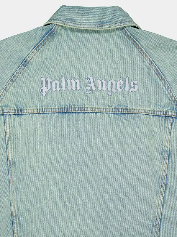 Palm Angels Overdyed Loose Denim Jacket - Blue