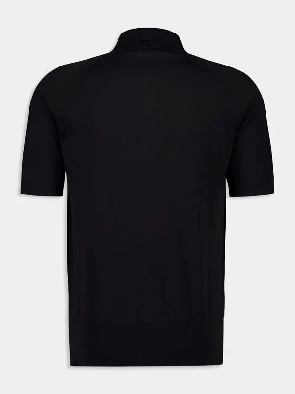 PIACENZA CASHMERE 1733 Short-sleeve Button-up Shirt - Black
