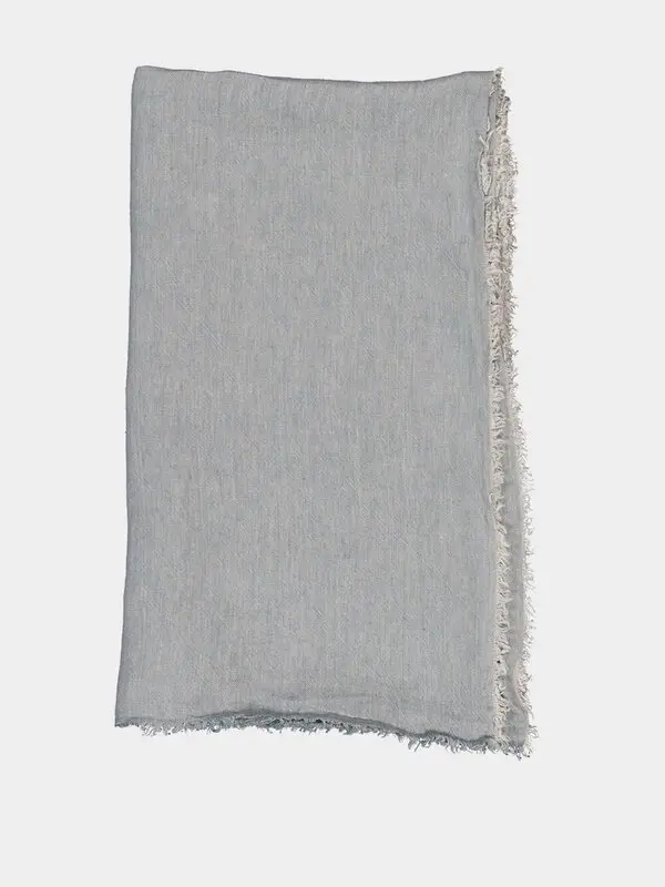 Maison De Vacances Crumpled Washed Linen Throw - Grey