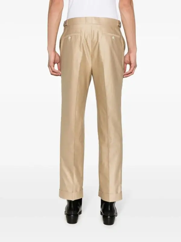 Alexander McQueen Cotton Trousers - Beige