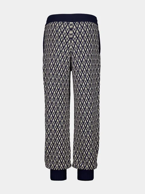 Valentino Garavani Jacquard Wool Knit Trousers