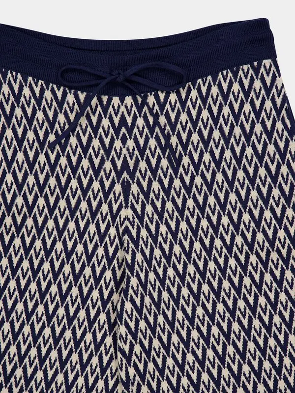 Valentino Garavani Jacquard Wool Knit Trousers