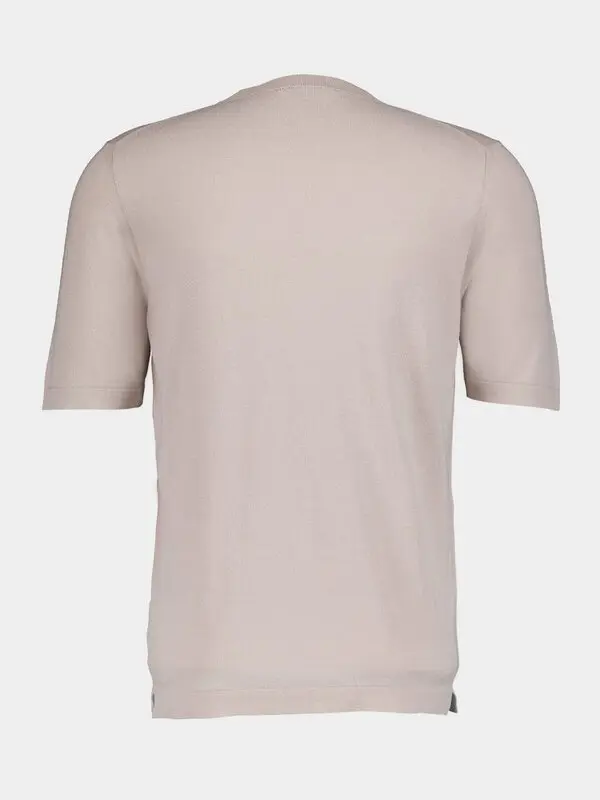 Boglioli Cotton-silk Blend T-shirt - Beige