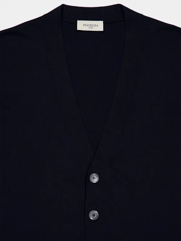 PIACENZA CASHMERE 1733 V-neck Buttoned Cotton Cardigan