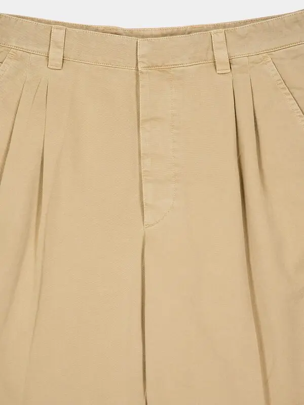 Prada Cord Cotton Bermuda Shorts - Beige