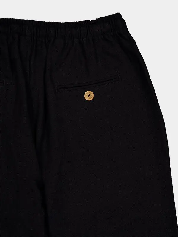 Commas Linen Drawcord Trousers - Black