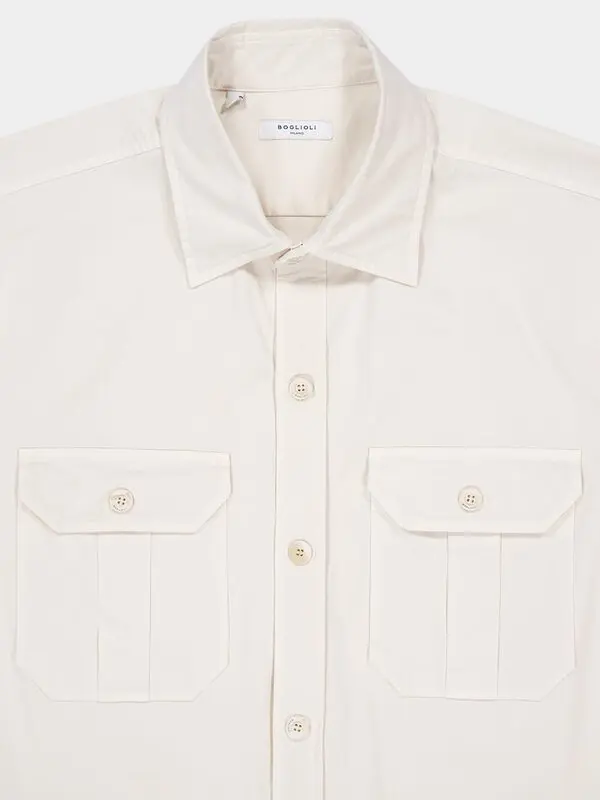 Boglioli Cotton Overshirt With Pockets
