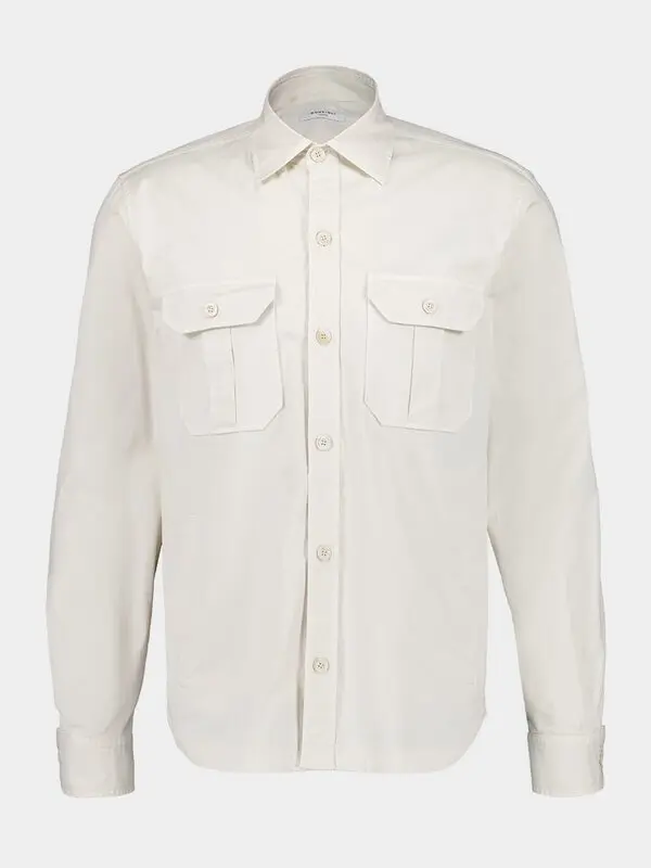 Boglioli Cotton Overshirt With Pockets