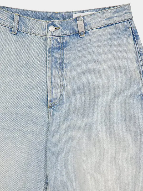 Alexander McQueen Washed Denim Shorts - Blue