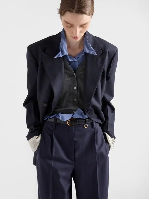 Prada Wool Trousers - Blue