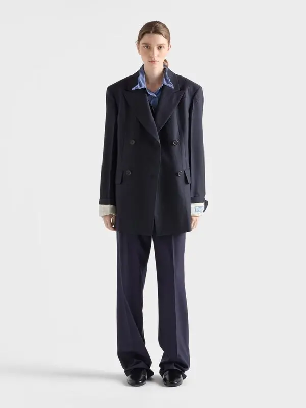 Prada Wool Trousers - Blue