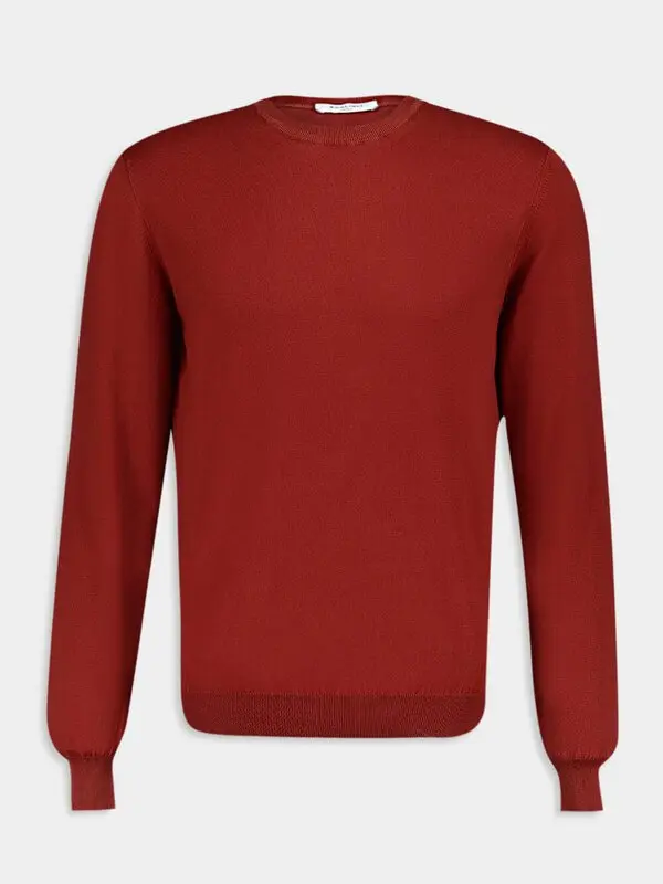 Boglioli Cotton Crew Neck Sweatshirt - Orange