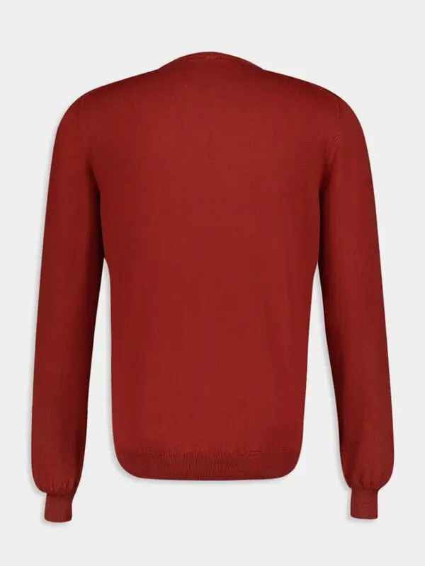 Boglioli Cotton Crew Neck Sweatshirt - Orange