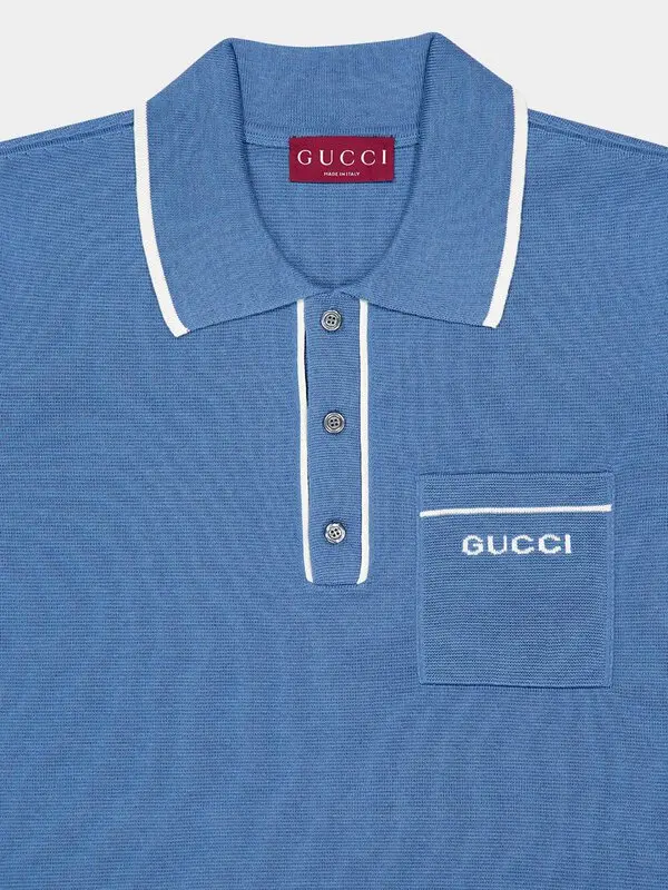 Gucci Silk-cotton Short-sleeve Polo